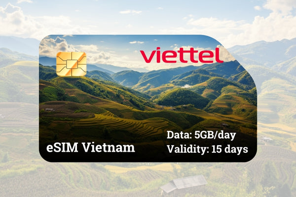 Viettel eSIM for Vietnam – Daily 5GB for 15 days – Vietnam eSIM